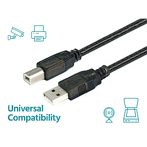 Monoprice USB 2.0 Extension Cable - USB Type-A to USB Type-B, Male to Male, Active, 28/24AWG, 33 Feet, Black
