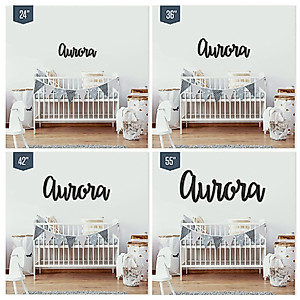 Personalized Custom Wooden Name Sign - EMMA Font Baby Name Sign For Nursery and Wall Decor (12"-55" Wide) - PAINTED Wood Letter Nursery Decor - Wall Art For Girl or Boy Room By 48 Hour Monogram
