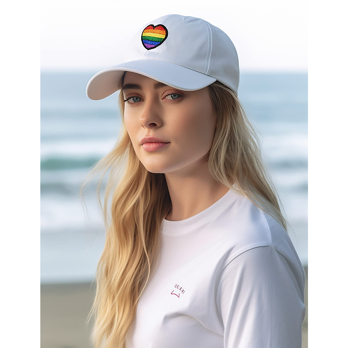 Giavuwn Embroidered Pride Hat LGBT Cap Low Profile Distressed Dad Hat