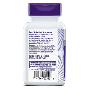 Natrol Alpha Lipoic Acid Capsules, Antioxidant Protection, ALA, Helps Protect Against Cellular Oxidation and Age-Related Damage, Whole Body Cell Rejuvenation, 300mg, 50 Count