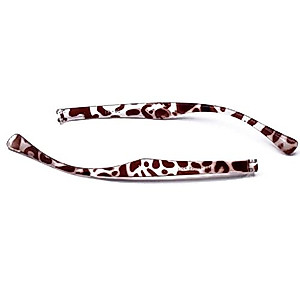 1 Pair Leopard Print Eyeglass Temples Plastic Glasses Replacement Arms Eyeglass Repair Kit Sunglass Replacement Parts 14.5cm