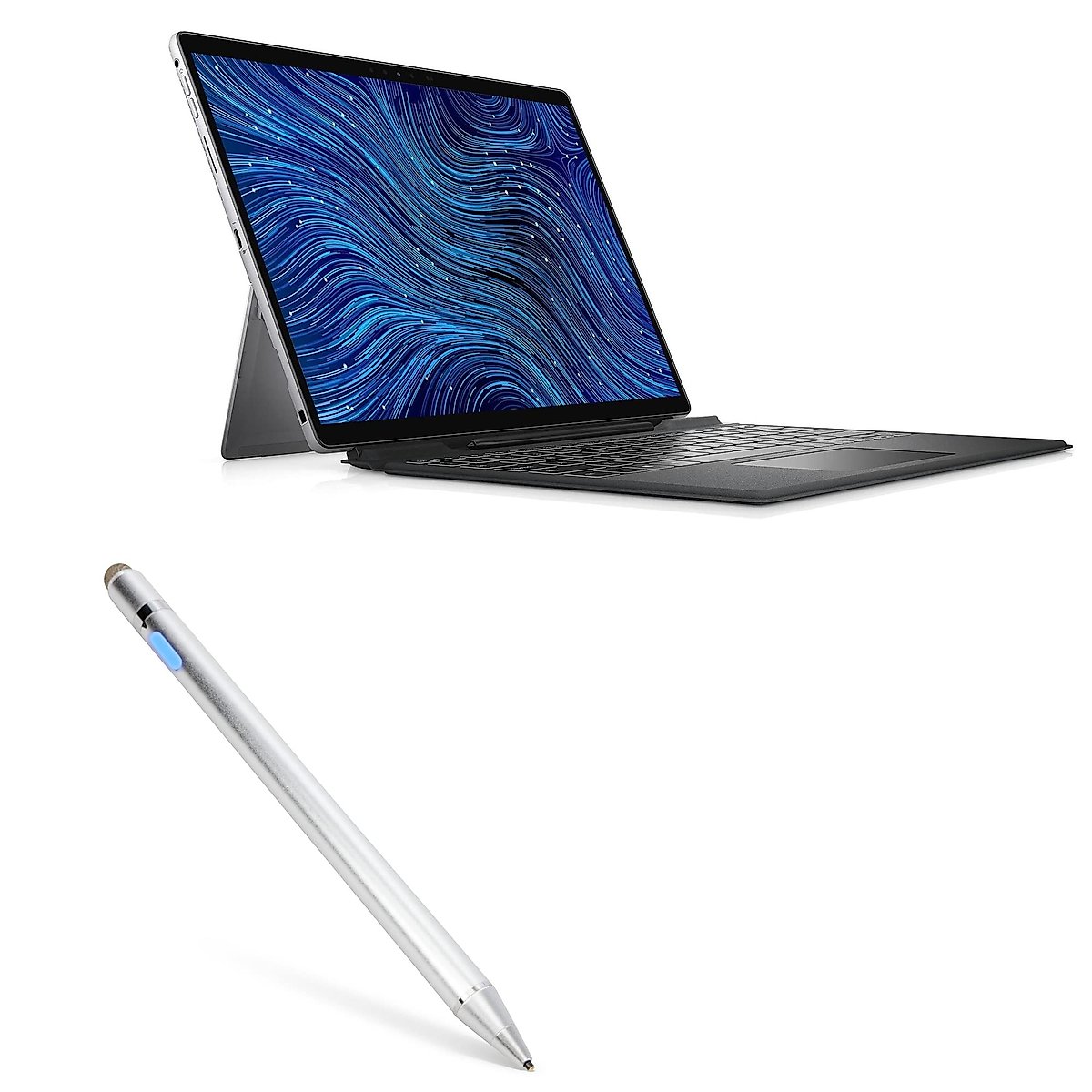 BoxWave Stylus Pen Compatible with Dell Latitude 7320 2-in-1 - AccuPoint Active Stylus, Electronic Stylus with Ultra Fine Tip for Dell Latitude 7320 2-in-1 - Metallic Silver