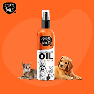 Wagging Tails 6-in-1 Soothing Oil 6.76 fl oz for Dogs | All Natural Ingredients Coconut Oil and Vitamin E Help Control Hair Fall & Improve Coat Shine and Softness