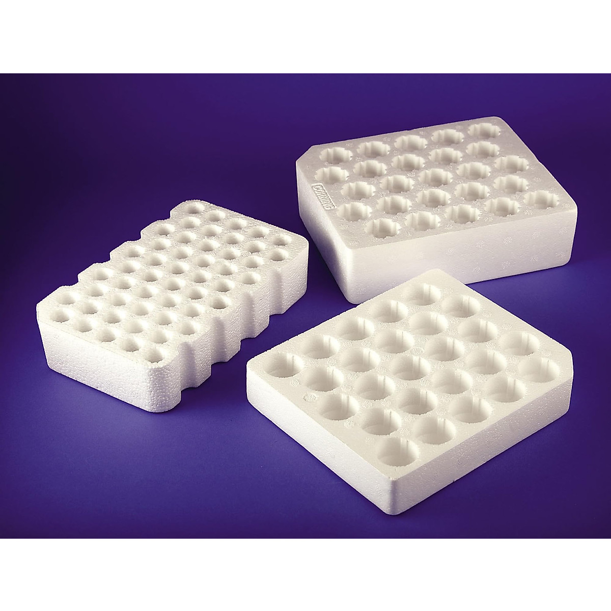 Corning 4365 Polystyrene Tube Rack for 50ml Conical Bottom Centrifuge Tubes, White (Case of 20)