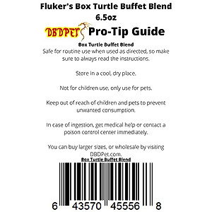 Fluker's Buffet Blend Box Turtle Freeze Dried Food 6.5oz - Includes Attached DBDPet Pro-Tip Guide