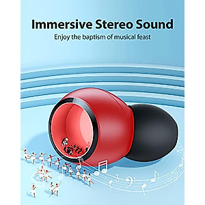 Wireless Earbuds Upgraded 5.3 Headphones with LED Power Display Charging Case IPX7 Waterproof Ear Buds in-Ear Earphones with Microphones for Android Gaming PC Computer Laptop TV Sport Music