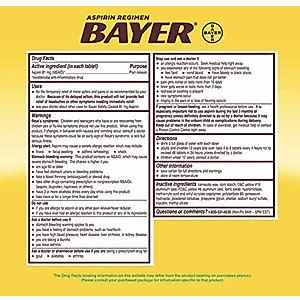 Bayer Consumer Health Bayer Low Dose Safety Coated Aspirin 81 mg , 400-Count (Pack of 2)