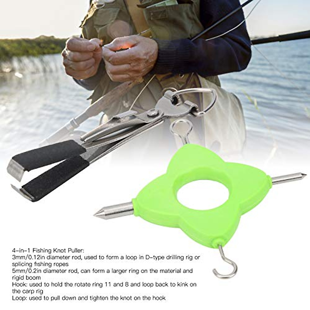 Fishing Puller Knot Tool, Practical Exquisite Fishing Knot Puller, for Fishing Enthusiasts Knotter Fishing Accessories Men Women(Four in one)