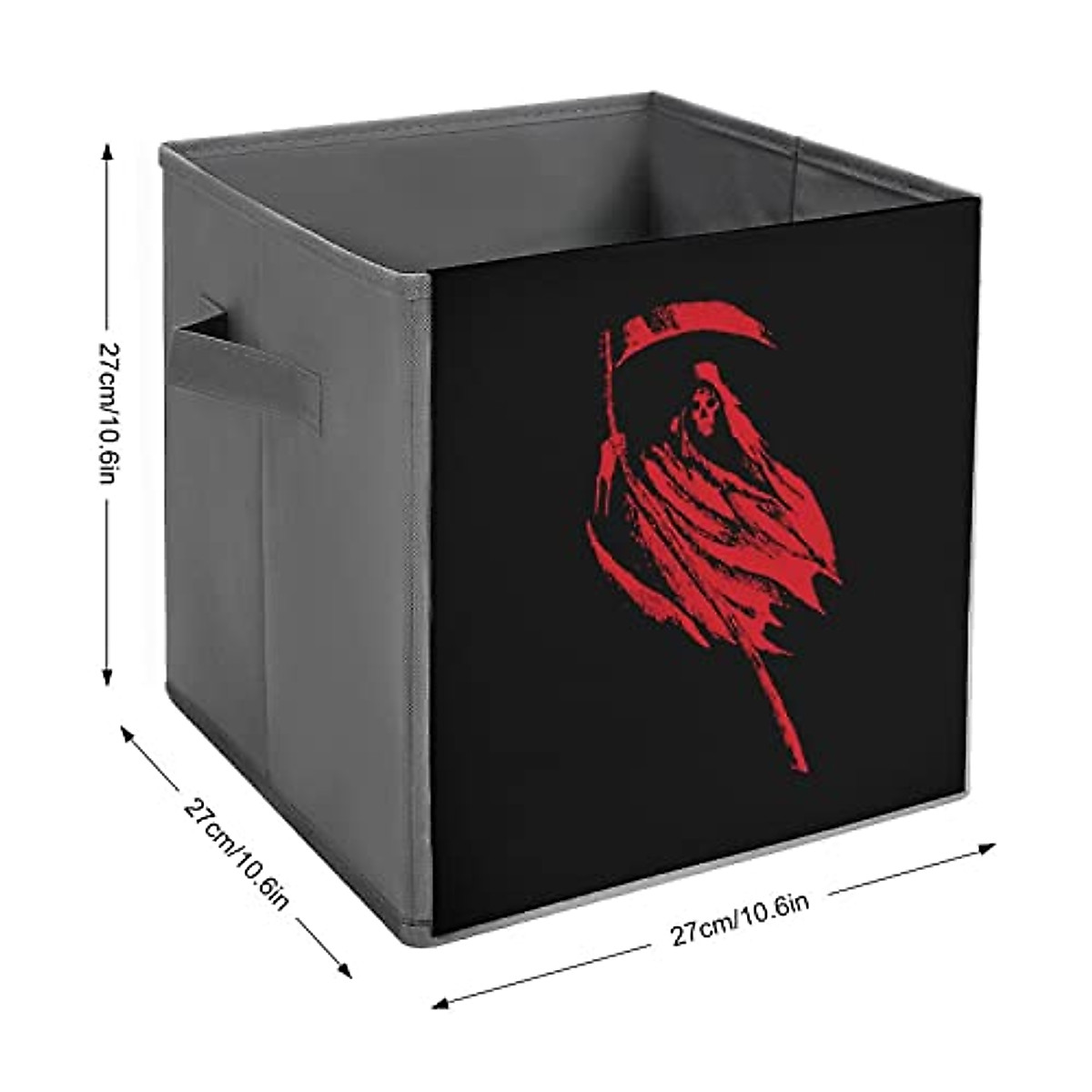 Grim Reaper Large Cubes Storage Bins Collapsible Canvas Storage Box Closet Organizers for Shelves