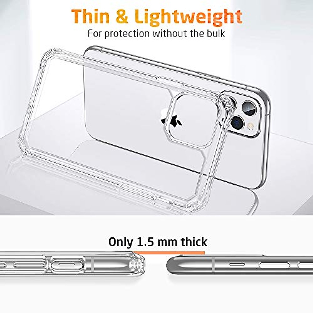 ESR Air Armor Case for iPhone 11 Pro Max Case, [Shock-Absorbing] [Scratch-Resistant] [Military Grade Protection] Hard PC + Flexible TPU Frame, for The iPhone 11 Pro Max (2019 Release), Clear