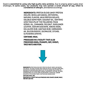 Quest Nutrition Cinnamon Crunch Protein Powder, High Protein, Low Carb, Gluten /Soy Free, 25.6 Ounce (Pack of 1)