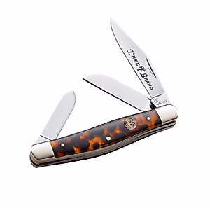 Boker Traditional Series Stockman Hunter Knife with Faux Tortoise Handle, Brown