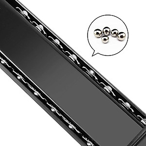ZOENHOU 3 Pairs 14 Inch Black Keyboard Tray Slides, 22 LB Heavy Duty Ball Bearing Slides Hardware, Computer Tray Keyboard Slider Under Desk Rails Rack with 24 Adjustable Height Bracket and 48 Screws