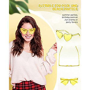 JDHXBMW 8 Pairs Heart Shaped Frameless Glasses Trendy Transparent Candy Color Eyewear for Party Favor