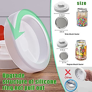 Eazy2hD Mason Jar Vacuum Sealer, Electric Vacuum Sealer for Jars Compatible with FoodSaver Canning Sealer, Jar Vacuum Sealer Attachment Kit for Food Storage with Wide & Regular Mouth Mason Jars