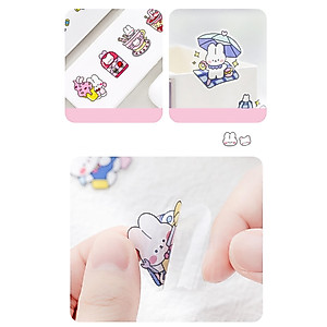 TANG QIRA Kawaii Stickers Set(4 Pack),Cute Stickers Cartoon Bunny Decoration Waterproof Stickers for Water Bottle Scrapbook Planners Gift Packing Scrapbooking Album Planner Journal Arts DIY Craft