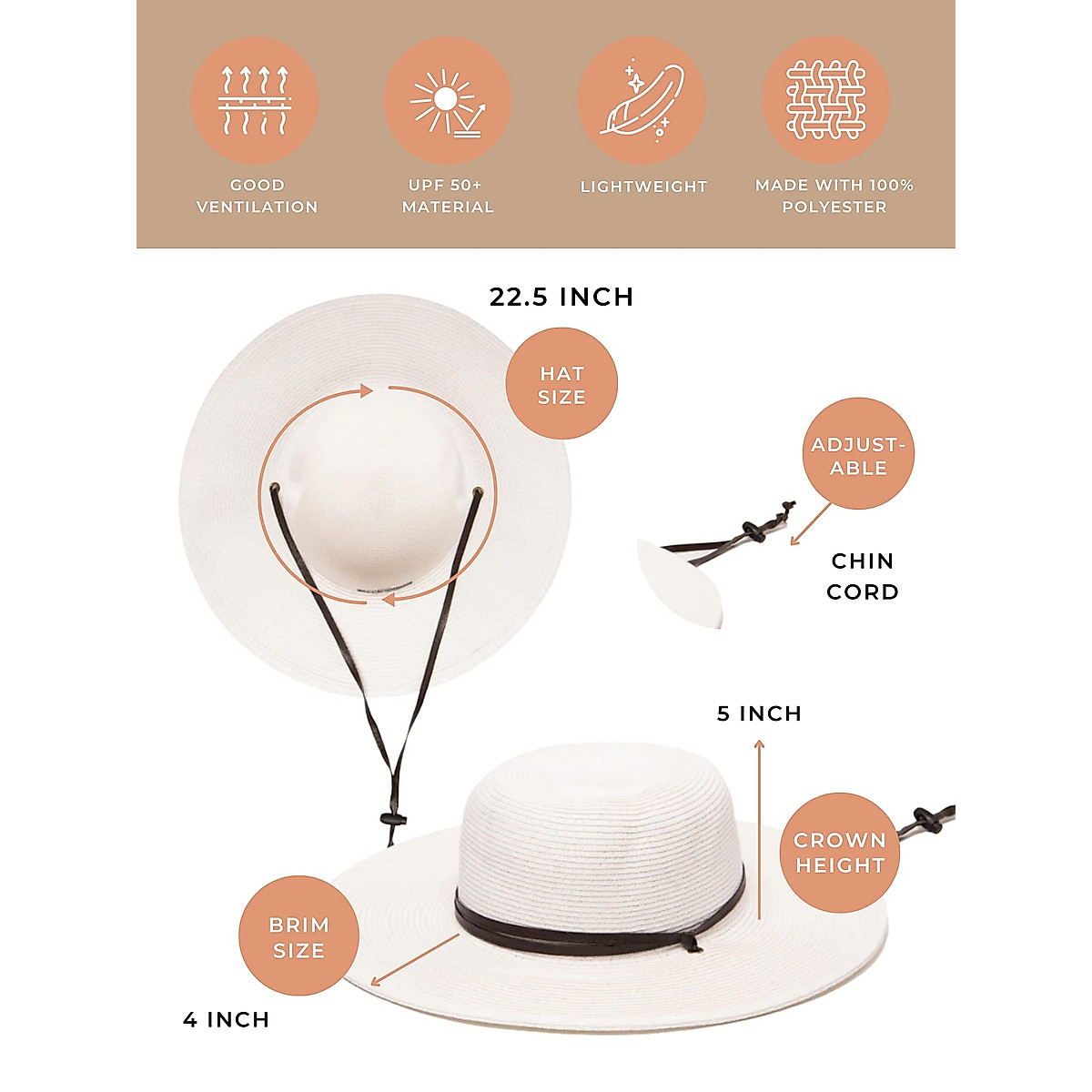 San Diego Hat Co. Womens, White