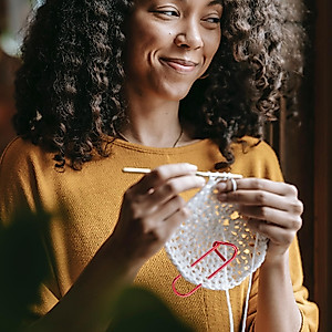 12 PCS Knitting Stitch Holder Set 6 Size Colorful Aluminum Yarn Stitch Holder Set Needles Practical Knitting Crochet Tools Knitting Supplies for Manual DIY Blankets Knitting Project