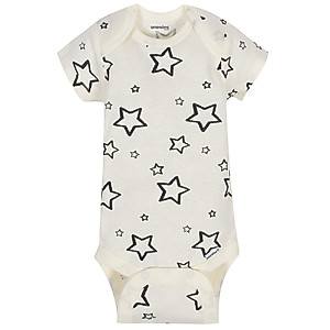 Onesies Brand Unisex Baby 8-Pack Short Sleeve Mix & Match Bodysuits, Play Smile & Hug Neutrals, 3-6 Months
