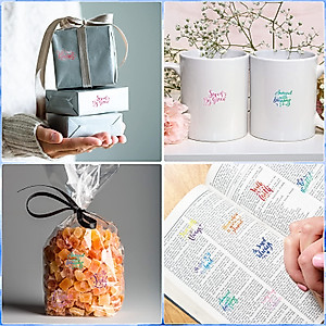 840 Pieces Inspirational Clear Bible Verse Stickers Clear Sticker Motivational Verse Encouraging Scripture Decals Pray Labels for Laptop Bottle Planner Diary Scrapbooks Album(Multicolor)