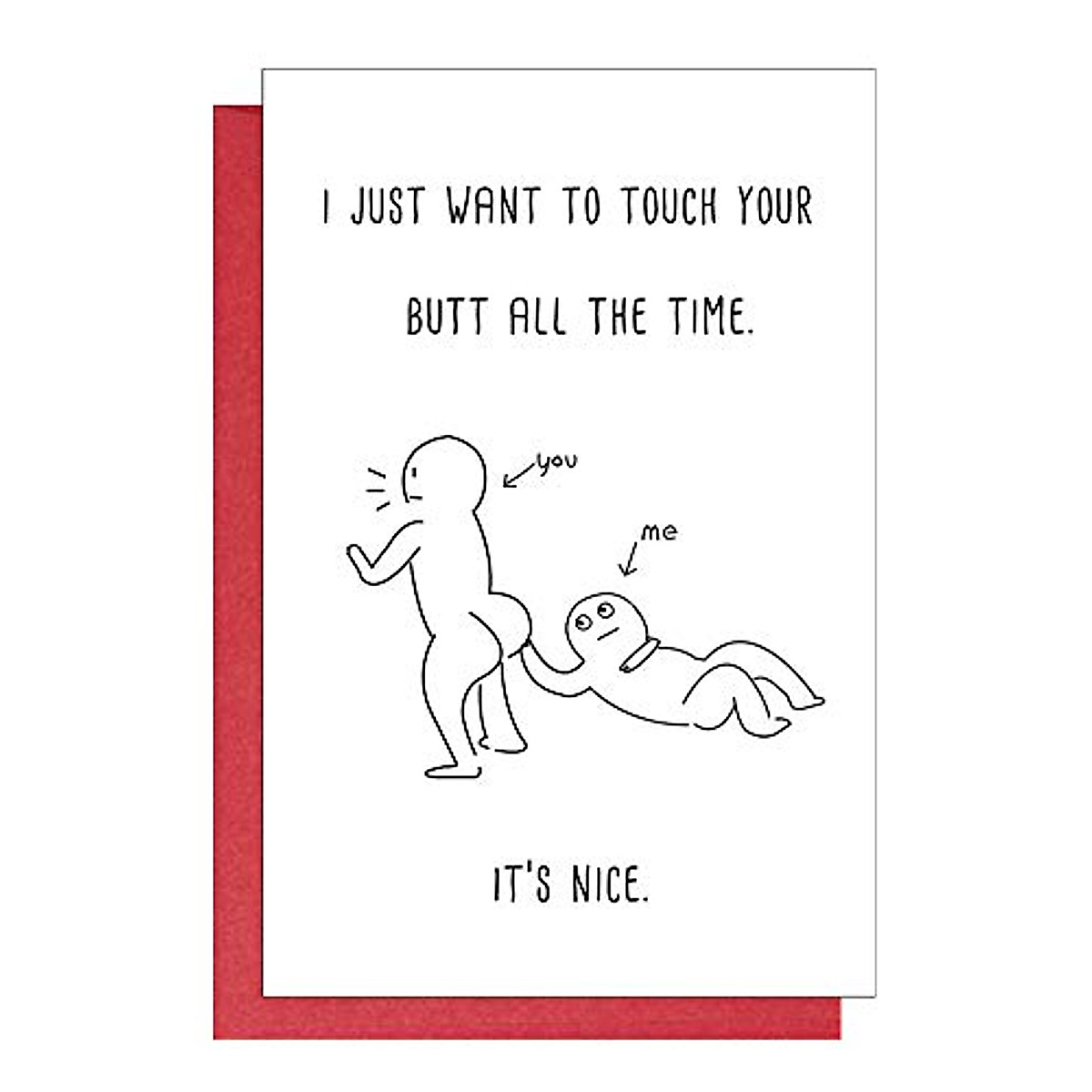 Maplelon Funny Touch Butt Love Card, Naughty BF GF Husband Wife Card, Cute Anniversary Card, Romantic Card…