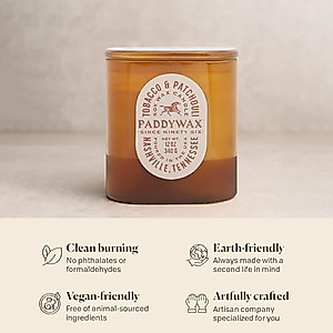 Paddywax Scented Candles Vista Collection Vintage Western Artisan Candle, 12-Ounce, Tobacco & Patchouli