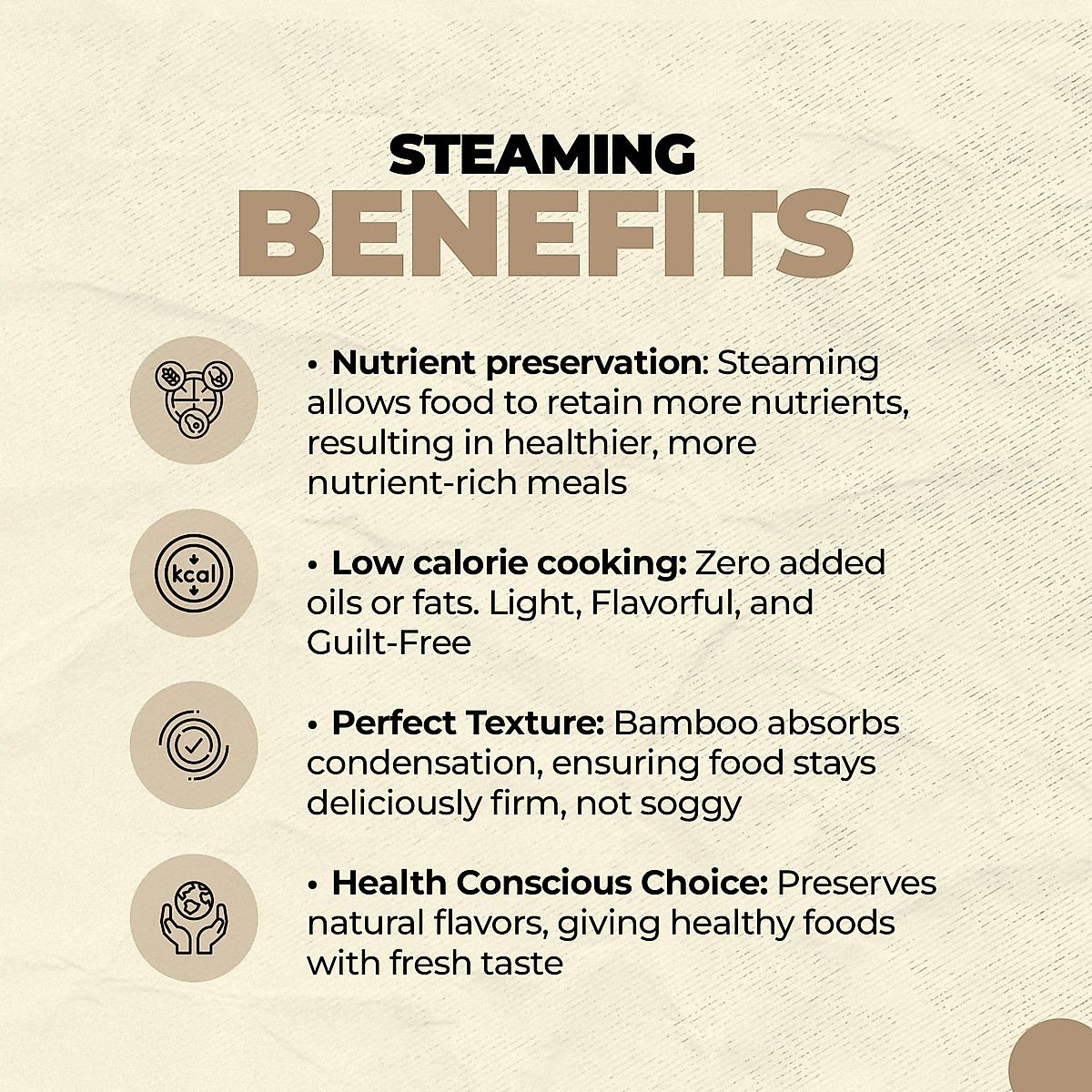 Grown Goods Bamboo Steamer Handmade Basket with Lid | 10 inch 2 Tier Steaming Basket Traditional Design | For Dumplings, Rice, Dim Sum, Vegetables, Fish, and Meat | Includes 50 liners, 2 bamboo sauce