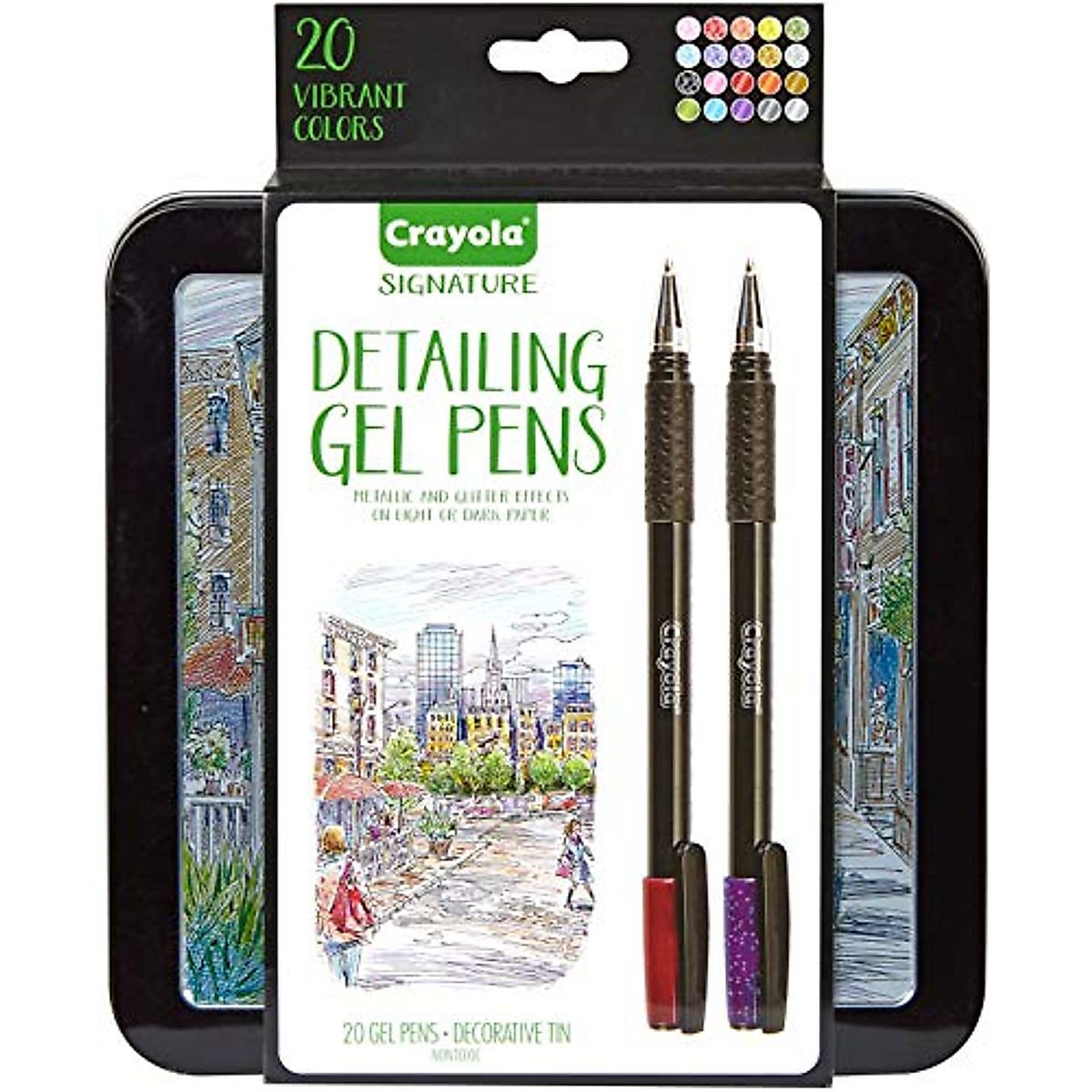 Crayola Signature Detailing Gel Pens Set, Gift - 20 Count For Ages 60 months to 1188 months