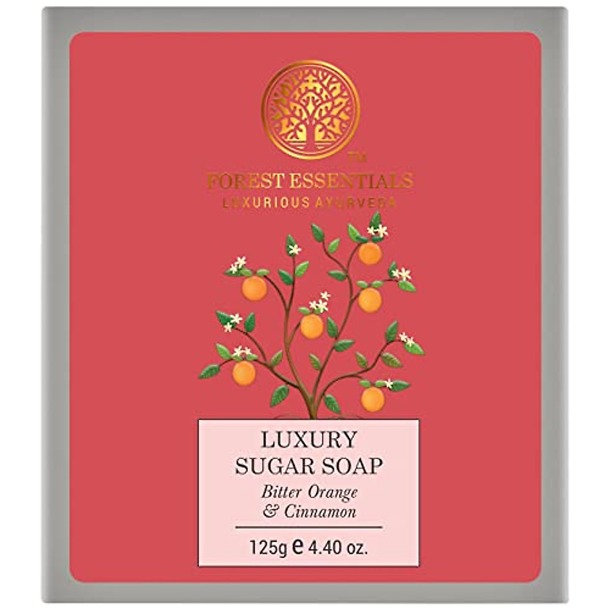 Forest Essentials Luxury Sugar Soap Bitter Orange & Cinnamon - 125g