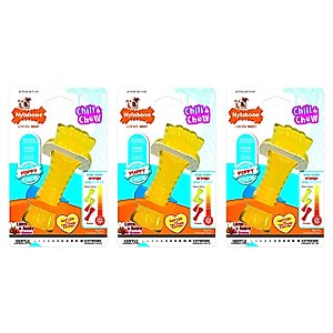 Nylabone 3 Pack of Chill and Chew Bones, Regular, Frozen Puppy Teething Toys
