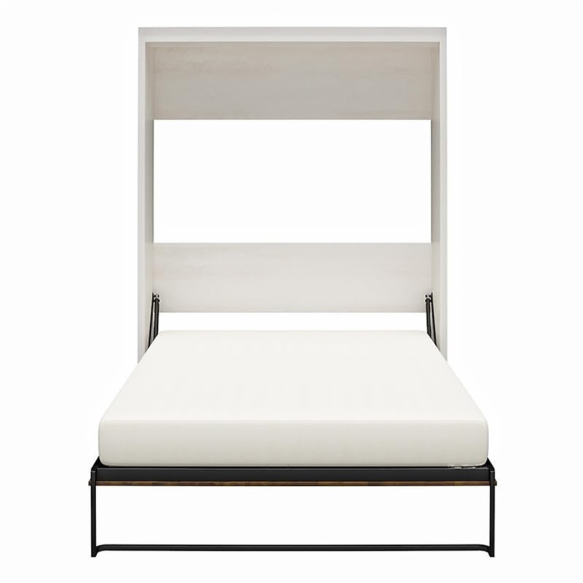 Atlin Designs Transitional Wood Full Murphy Wall Bed in Ivory Oak