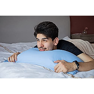 Avolare Cooling Pillow Cases, 2 Pack Arc-Chill Q-max>0.5 Cool Pillowcases for Hair Skin and Hot Sleepers, Soft Silky 20" x 30" Summer Pillow Cover with Zipper fit Standard & Queen Size Pillows - Blue
