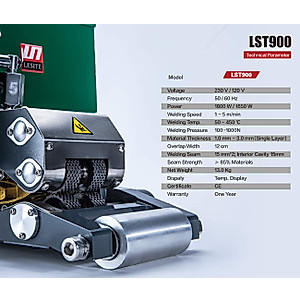 Geomembrane HDPE Welding Machine Hot Wedge Welder 1800W Overlap Welding Tool for 1.0-3.0mm Liner Lesite (120V/1650W)