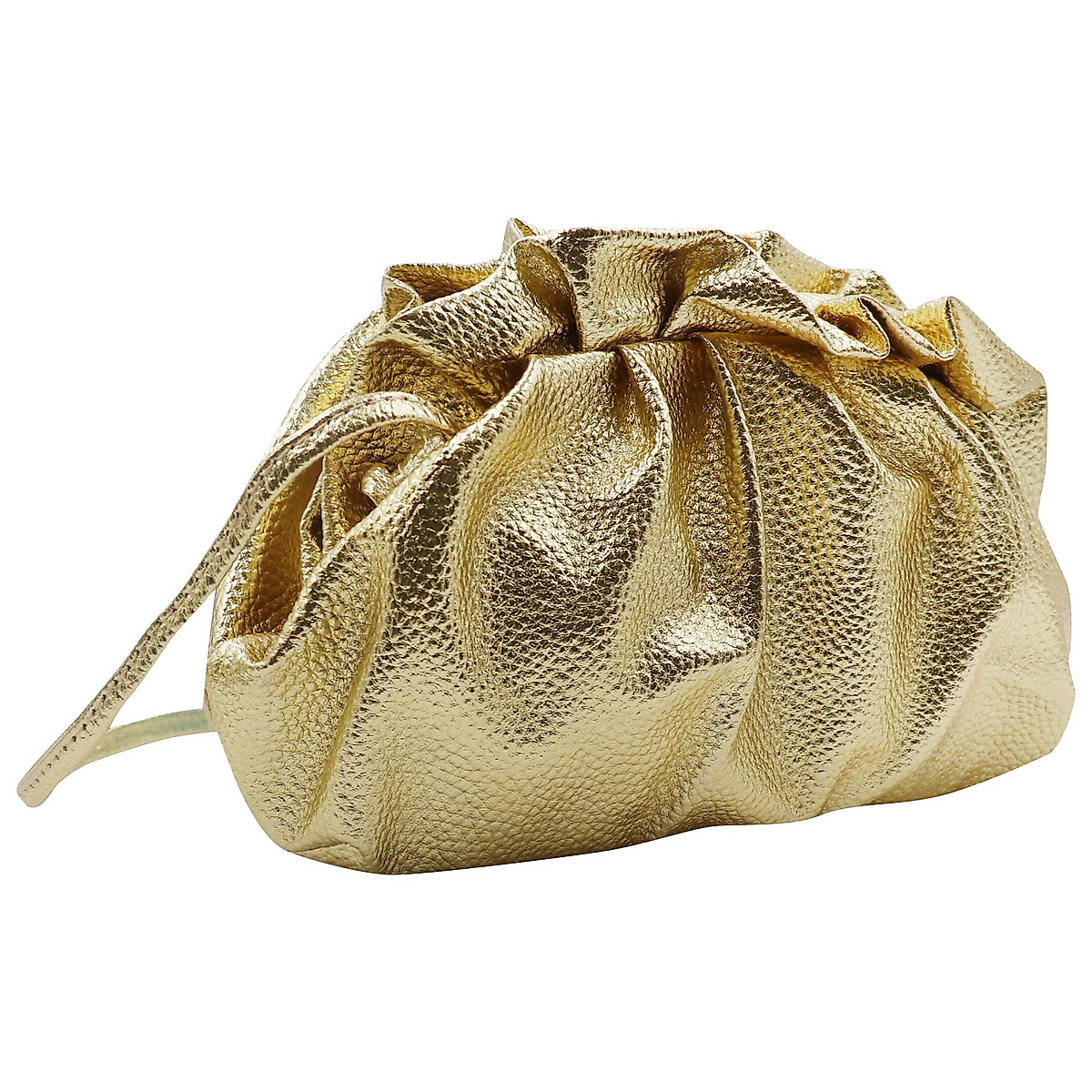 Women Cloud-Shaped Dumpling Bag Fashion Ruched Crossbody Bag Cell Phone Clutch Purse Clip Shoulder Handbag