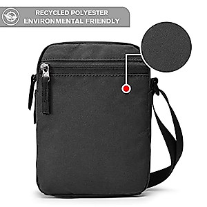 G4Free Small Crossbody Bag RFID Side Shoulder Cell Phone Bag Mini Wallet Purse For Men, Women(Black)