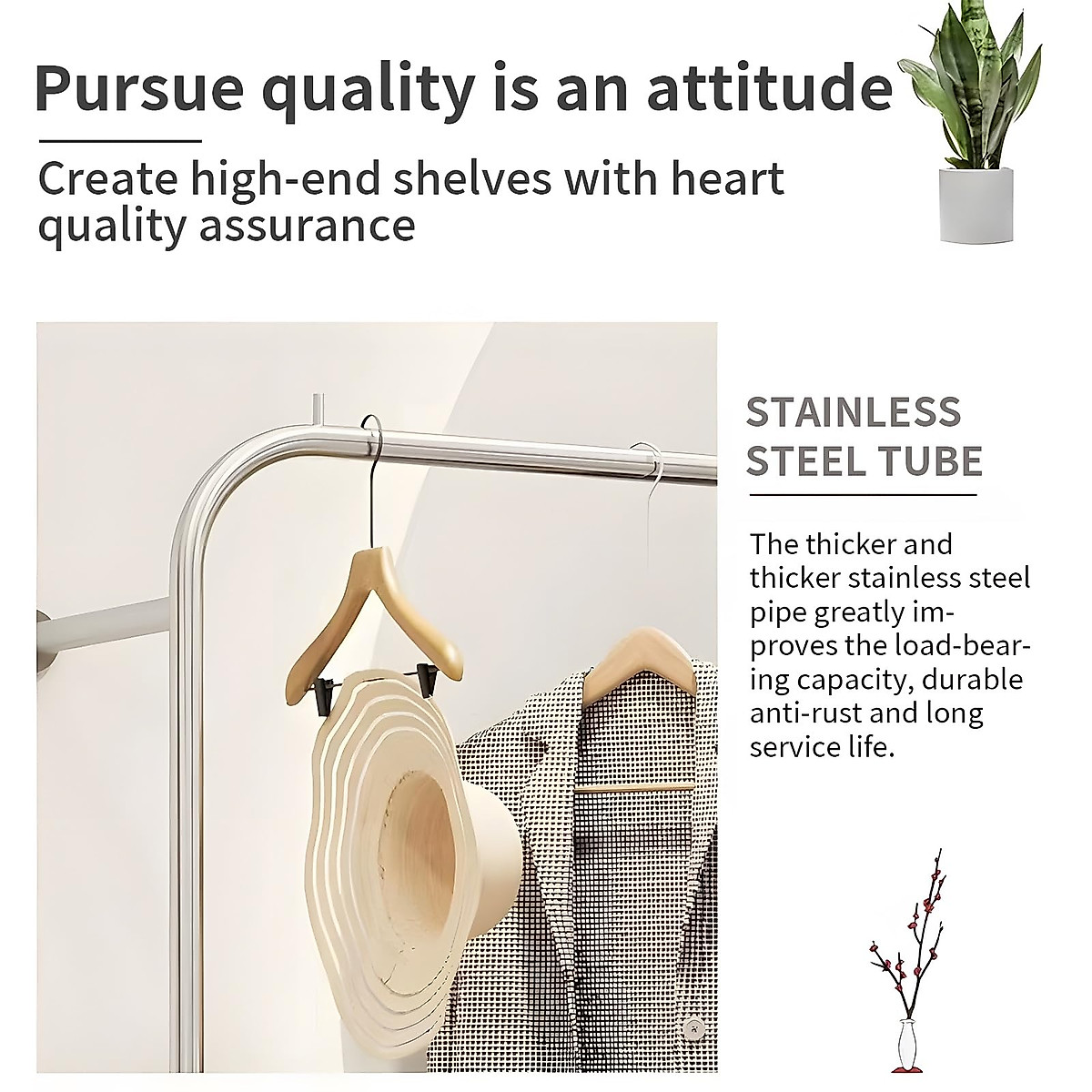 Wall Mount Clothes Rack，Heavy Duty Pipe Clothes Rail Garment Rack With Shelves For Hanging Clothes，Commercial Wedding Dress Display Shelf Clothes Display Rack For Clothing Store ( Size : 300*170cm )