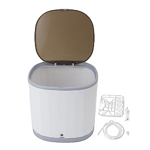 Mini Dishwasher, Compact Countertop Dishwasher with 4L Built in Water, 360° Spray & 2000mAh Battery, USB Rechargeable Portable Dishwasher for Small Apartments, Dorms & RVs