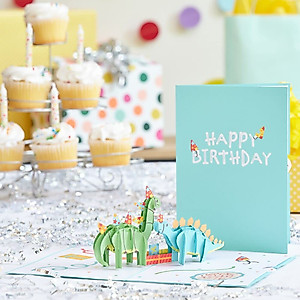 Lovepop Happy Birthday Pop-Up Card for Her and Him - 3D Happy Birthday Greeting Cards for Boys, Girls, Men, Women - You're Dinomite - 5" x 7" Dinosaur Card - Blank Note Card & Envelope Included