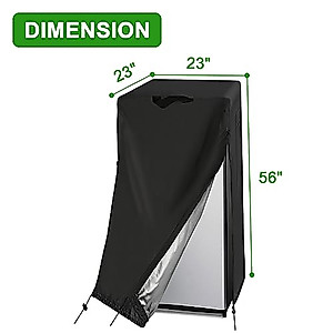 Guisong Refrigerator Cover, Waterproof&Dustproof Cover for Protecting Upright Freezers/Beverage Refrigerator-Suitable for most 5-7.5 Cubic Freezer(23" x 23" x 56")