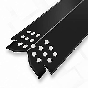 MONIBAQ 5 Packs Flame Tamers for Nexgrill 5 Burner 720-0888 720-0888N, 4 Burner 720-0830H 720-0830D Replacement Parts, Porcelain Steel Heat Plate Shields-14.6 X 4.2 inch