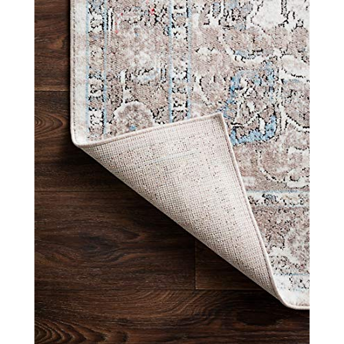 Loloi II Dante Collection DN-05 Ivory/Stone, Transitional Area Rug, 6'-7" x 9'-2"