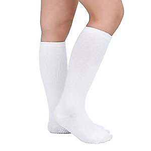 Durio White Baby Knee High Socks Toddler Knee High Socks for Baby Girls Boys Baby Long Socks Baby Infant Toddler White Soccer Socks White 3-12 months
