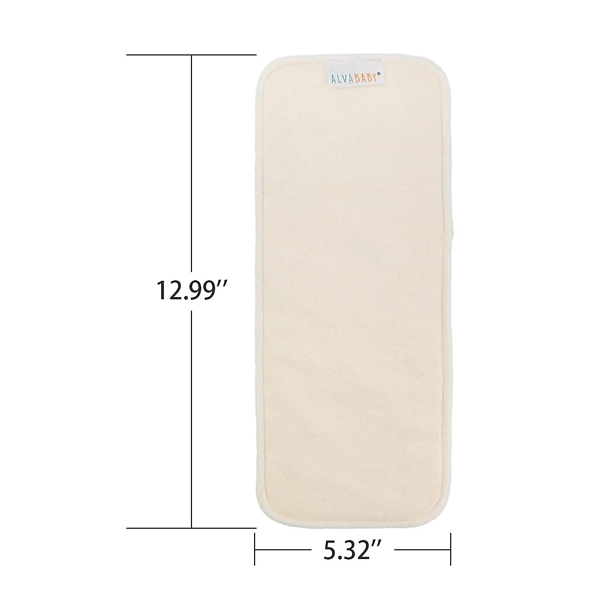 ALVABABY 6PCS Cloth Diaper Inserts 5-Layers Super Soft Inserts for Cloth Diapers and Cloth Diapers Covers 6FMB