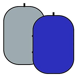 Neewer 2-in-1 Chromakey Blue/Gray Screen Collapsible Backdrop Double Sided Pop Out Twist Gray/Blue Background 5'x7'/150x200cm Chroma-Key Blue/Gray, Foldable Panel with Zipper Carry Bag