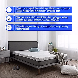 Sleepy's by Mattress Firm | Memory Foam Curve Mattress | Queen Size | 12" Plush | Pressure Relief | Moisture Wicking Breathable | Adjustable Base Friendly