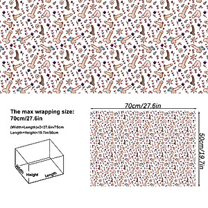 Vnaaem Funny Wrapping Paper 6 Pc Rude Shape for Adult Friends Men Women Gay Anniversary Birthday - 19.6 X27.8Inch