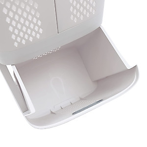 Shikiy 3-Tier Laundry Hamper with Wheels, Movable Household Laundry Basket Rolling Cart Organizer with Wheels Compact Car Basket Shelf for Bedroom Balcony Laundry Table (17.32 * 12.2 * 29.13inch)