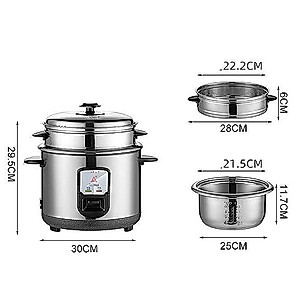 ROCILA Rice Cooker, Slow Cooker & Steamer 3L Keep Warm, Premium Interior, Perfect Rice Every Time - Quick And Easy