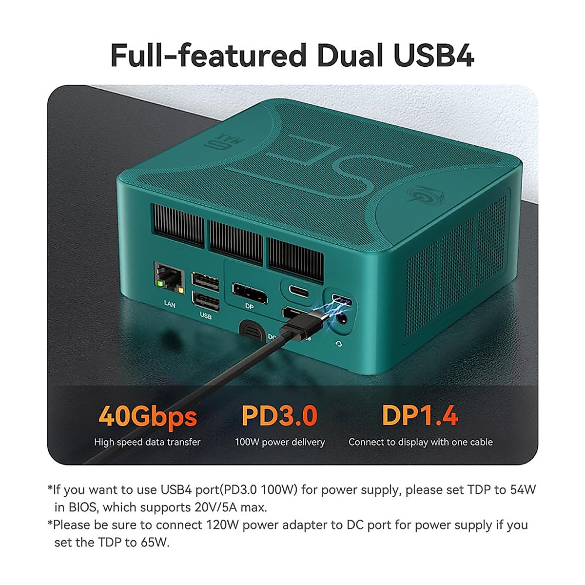 Beelink SER6 MAX Gaming Mini PC, Mini Computers with AMD Ryzen 9 6900HX (8C/16T, Max 4.9Ghz, TDP 54W), 32GB DDR5+1TB M.2 2280 PCIe4.0x4 SSD, BT 5.2, WiFi 6, 2.5G LAN, 2*USB4, DP, HDMI, Quad Display