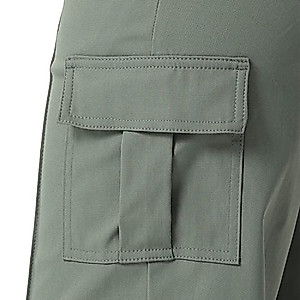 Lee Women's Flex to Go Mid Rise Seamed Cargo Pant, Fort Green, 12 Petite